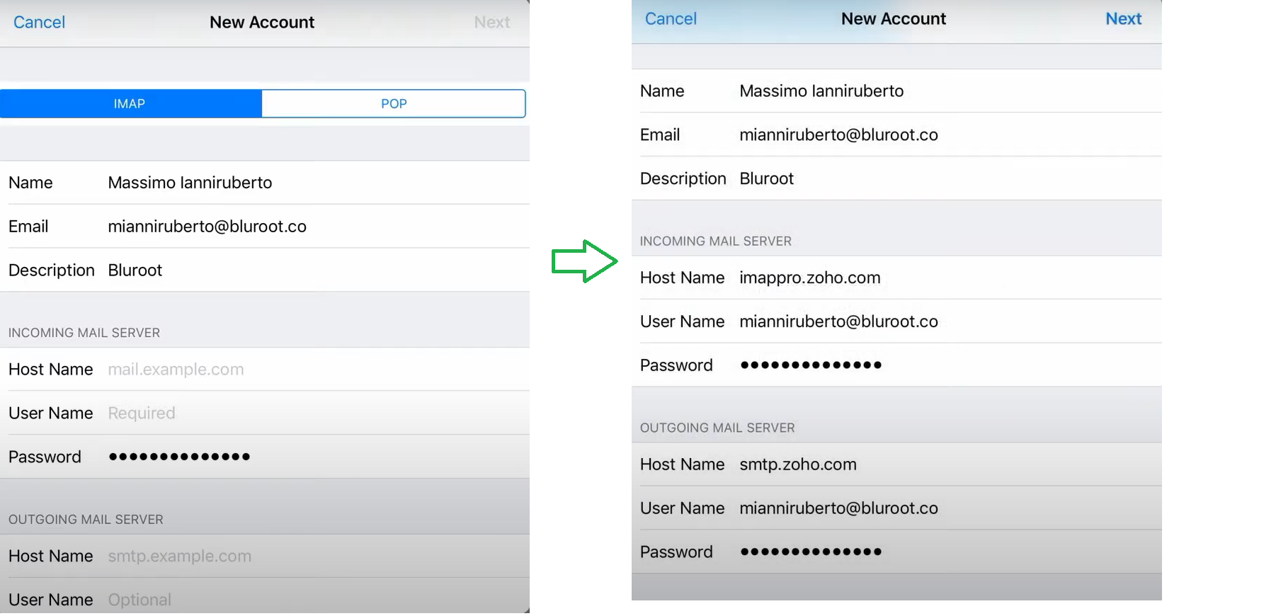 How to Add Zoho Mail to iPhone | Zoho Help | Bluroot