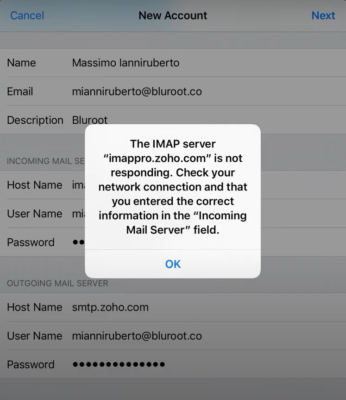 How to Add Zoho Mail to iPhone | Zoho Help | Bluroot